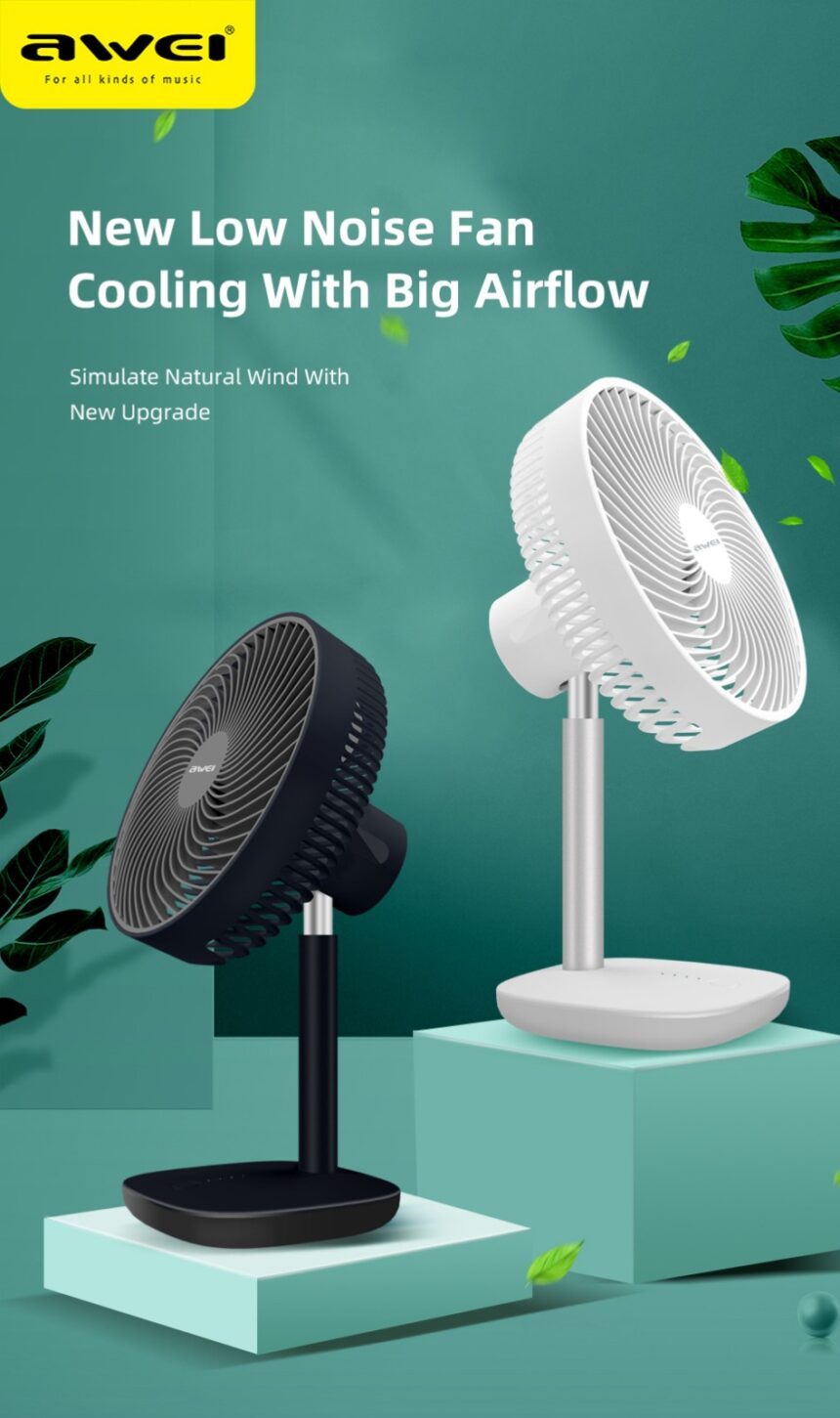 AWEI F23 Rechargebale Desk Fan