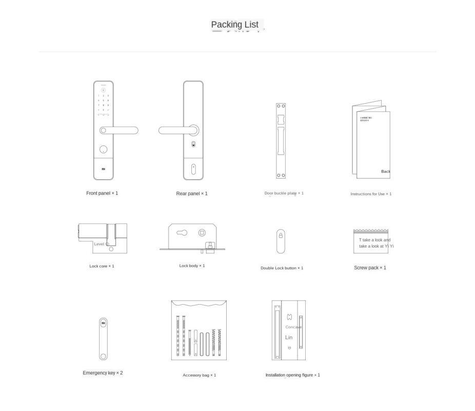 Xiaomi Smart Door Lock E Fingerprint Homekit | Gadget Studio BD