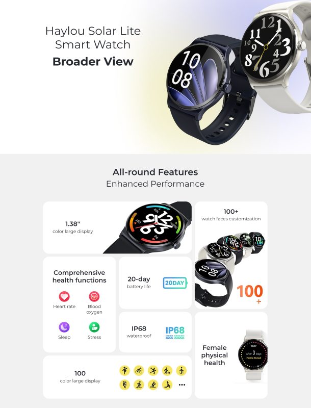 Haylou Solar Lite Smart Watch | Gadget Studio BD