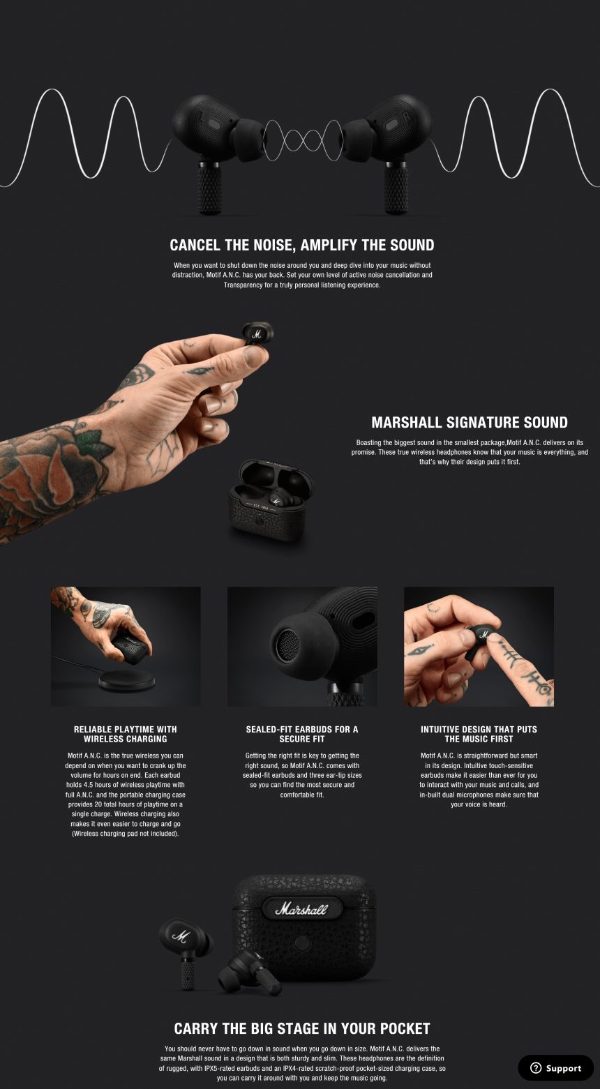 Marshall Motif ANC True Wireless Headphones