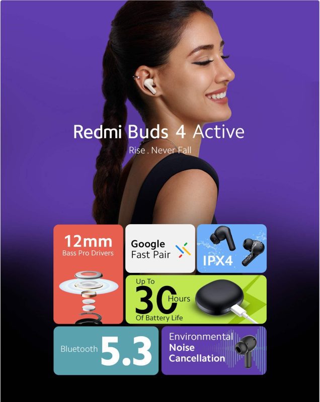 Redmi Buds 4 Active True Wireless Earbuds | Gadget Studio BD
