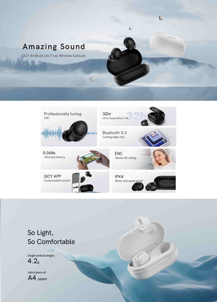 QCY T27 ArcBuds Lite TWS Earbuds Price in Bangladesh