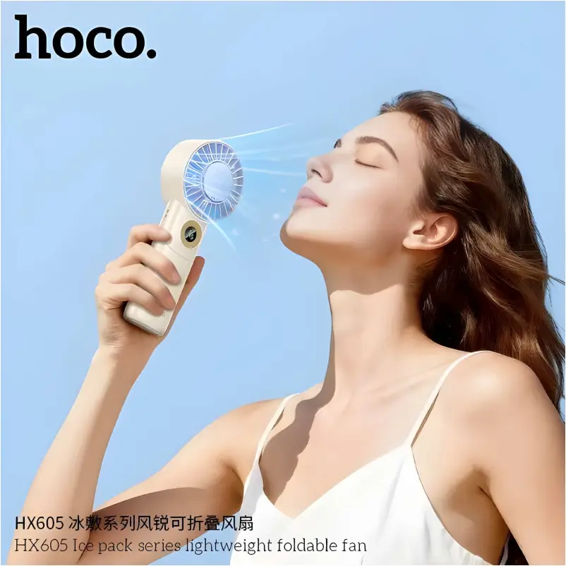 hoco HX605 Ice pack series lightweight Best foldable fan